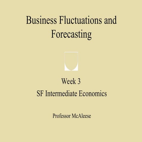 Business Fluctuation and modeling, forcasting | PPT