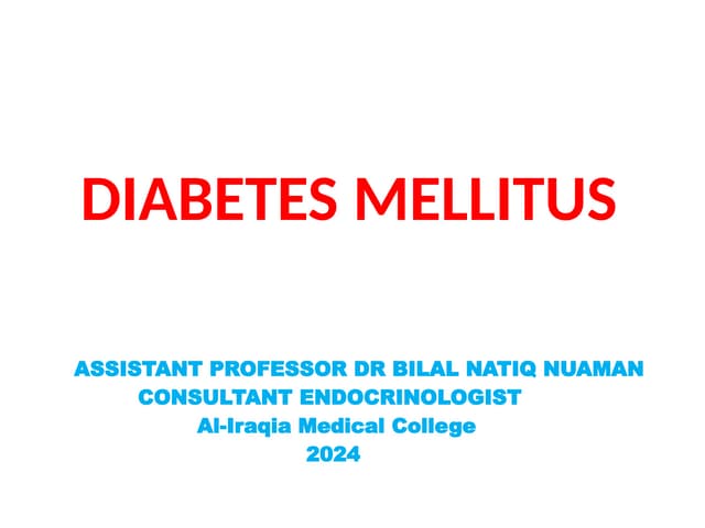Diabetic Emergencies | PPTX