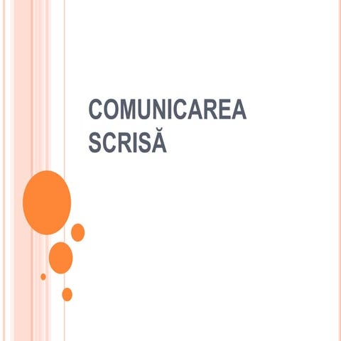 Comunicarea scrisa | PPT