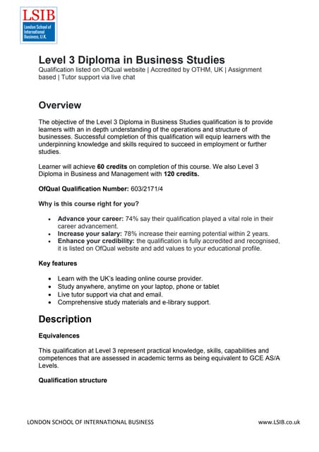 Level 3 Diploma in Sales | PDF