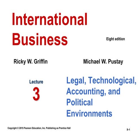 Legal, Technological, Accounting, and Political Environments | PPT