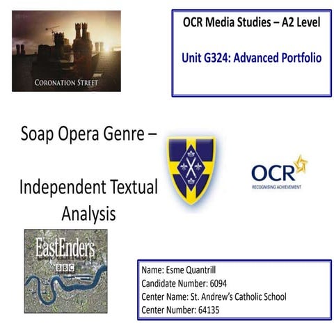 Textual Analysis of soap opera trailers | PPT