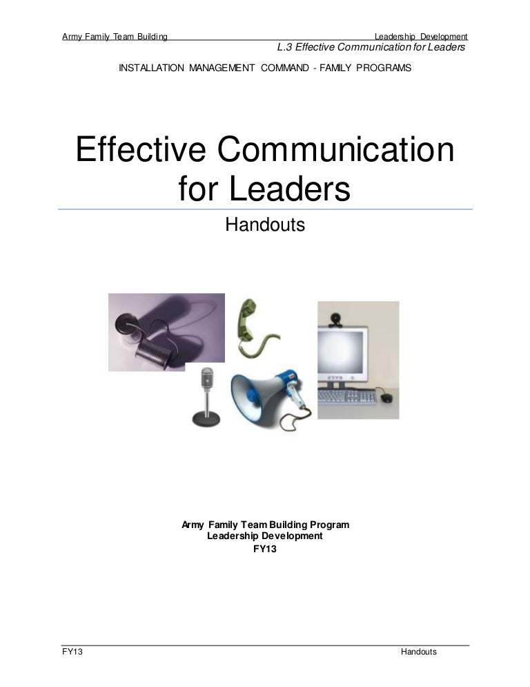 Effective Communication for Leaders (handouts)