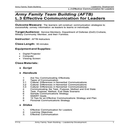 Effective Communication for Leaders (script) | DOCX