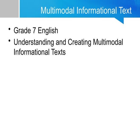 L3_Multimodal_Informational_Tect powerpoint presentation | PPTX