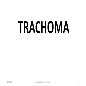 Trachoma | PPTX