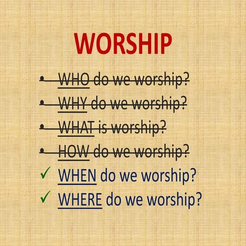 Worship Lesson 3 | PDF
