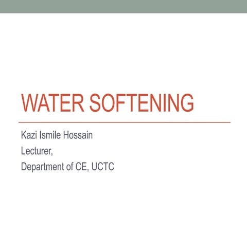 Water softening Process | PDF