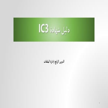 Lecture 4 IC3 Internet and computer certificate.pptx