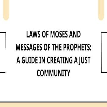 lesson 4 laws of moses and messages of the prophets | PPTX