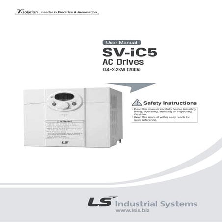 Catalog Biến tần LS L4 IC5 starvert manual | PDF