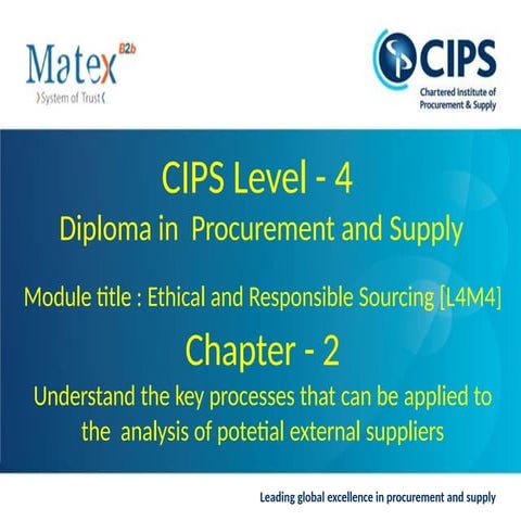 L4-M4- Ch 2 CIPS Training Module Advanced | PPTX
