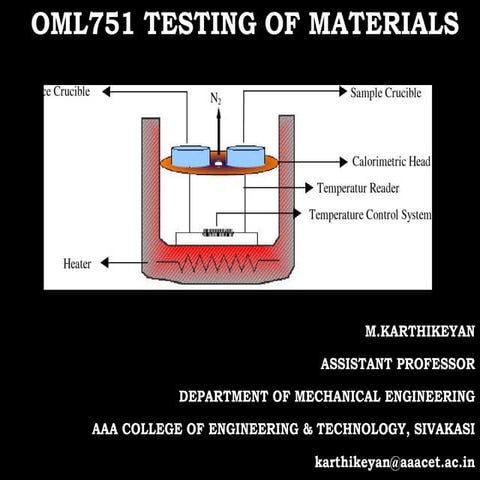 Differential thermal analysis | PPTX