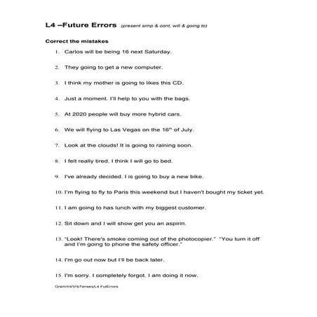 L4 future errors | PDF | Free Download