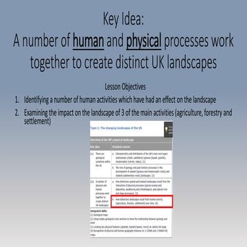 L4 human processes creating distinct uk landscapes | PPTX