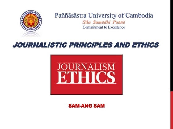 The Five Principles of Ethical Journalism | PPTX