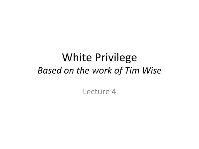 White Privilege | PPTX