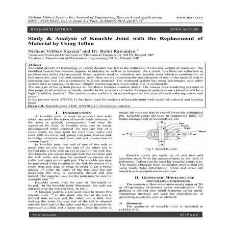 ANALYSIS OF KNUCKLE JOINT | PDF