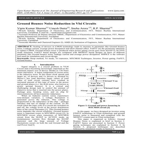 Ground Bounce Noise Reduction in Vlsi Circuits | PDF