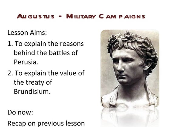 L6 Augustus - Constitutional Settlements | PPT