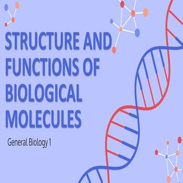 L5 Biomolecules lesson 5 for students in stem | PDF