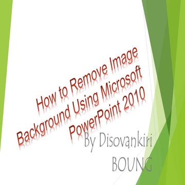 How to removed Image Background with Using Ms.PowerPoint 2010 | PPTX