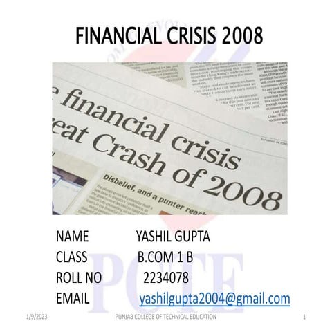 Financial Crisis Pptx