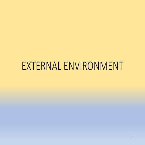 L 5 external environment | PPT