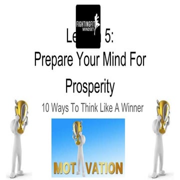 Prepare Your Mind For Prosperity | PPT