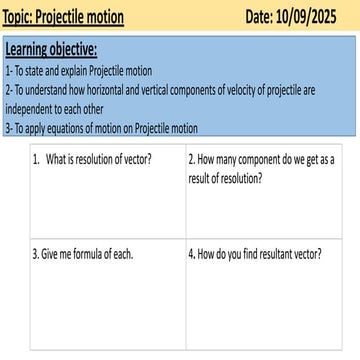 L5 Projectile motion, motion in two dimension | PDF