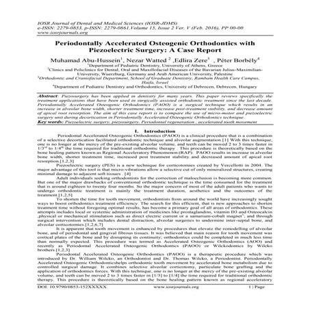 Periodontally Accelerated Osteogenic Orthodontics: A Surgical Technique ...