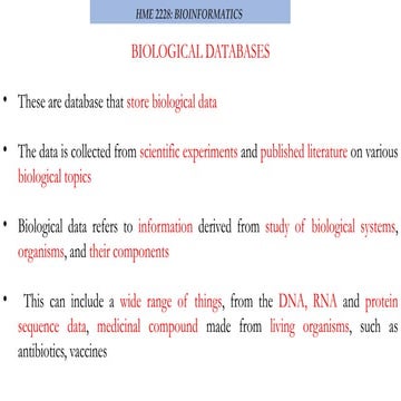 understanding the Human DNA components database design | PPTX