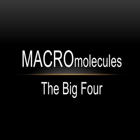 L6 Macromolecules lesson 6 for stems student | PPT