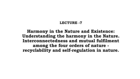 Unit 4 Harmony in nature and existence | PPT