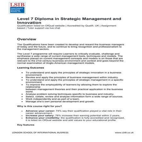 Level 5 Diploma in Business Management | PDF