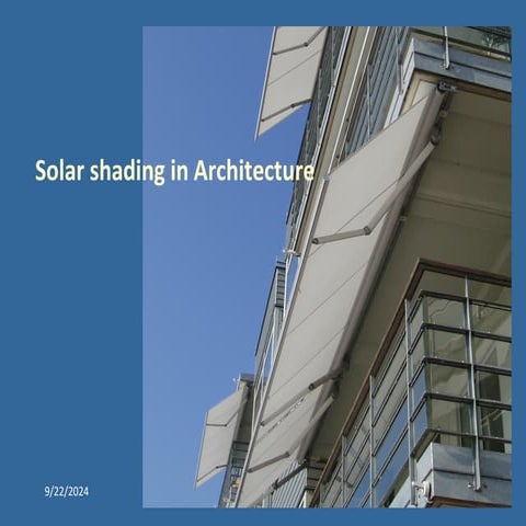 Solar Shading in architecture (middle east) | PDF