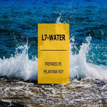 Water for Grade 6 by Aryana Roy | PPTX