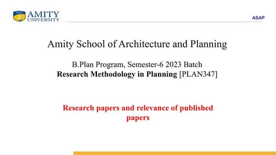 Different types of Research Papers for Scholars. | PPTX | Science