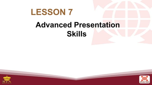 Advanced presentation skills | PPTX