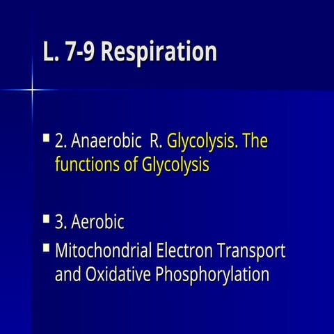 Respiration in higher plants class 11th NCERT bio | PPTX