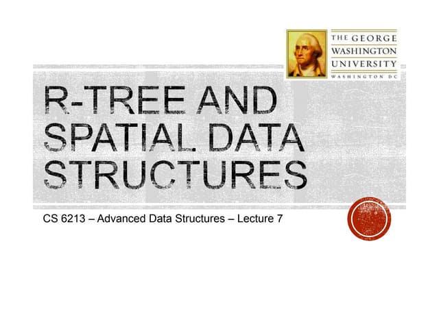 R Trees And Geospatial Data Structures Ppt
