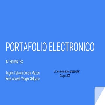 Portafolio electronico educativo | PPTX
