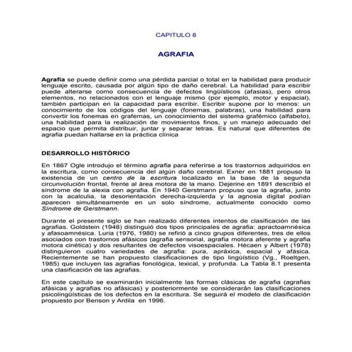 L8 Agrafia cap 8 | PDF