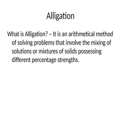 L8 Alligation calculations.pptx. Become and expert in Alligation ...