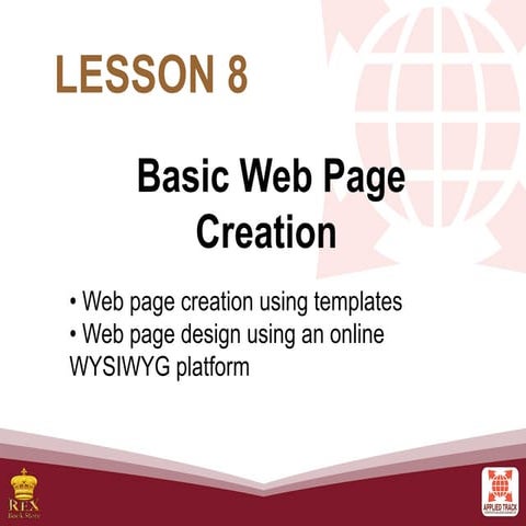 L8 Basic Webpage Creation.ppt · version 1.ppt
