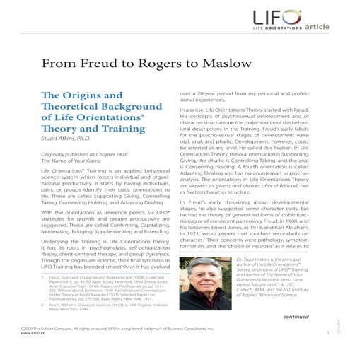 Origins of LIFO Training | PDF