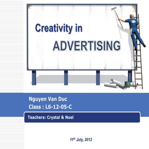 Creativity in advertisement | PPTX