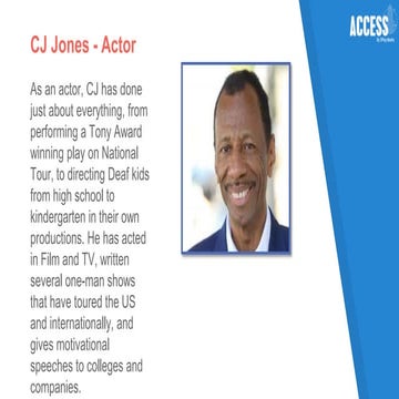 CJ Jones ACCESS | PPTX