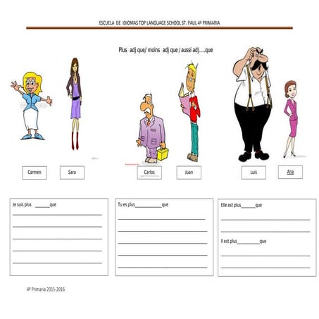 La comparaison 4º | PPT