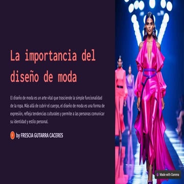 Presentación - La importancia del diseno de modas | PDF